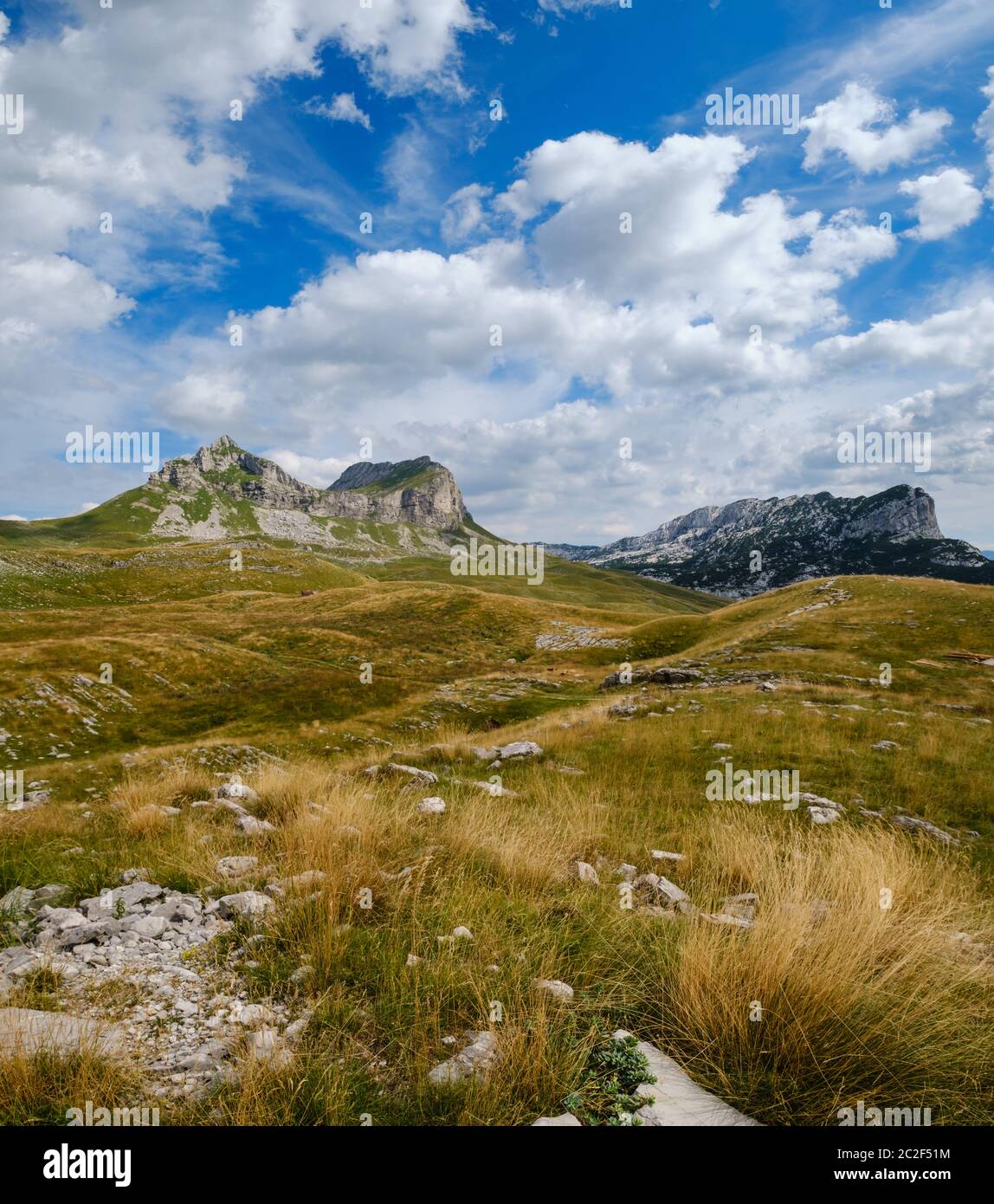 Summer mountain Durmitor panoramic road, Sedlo pass, Montenegro Stock ...