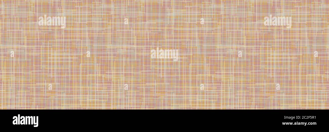 Space Dyed Linen Texture Fabric Border Background Seamless Pattern Of