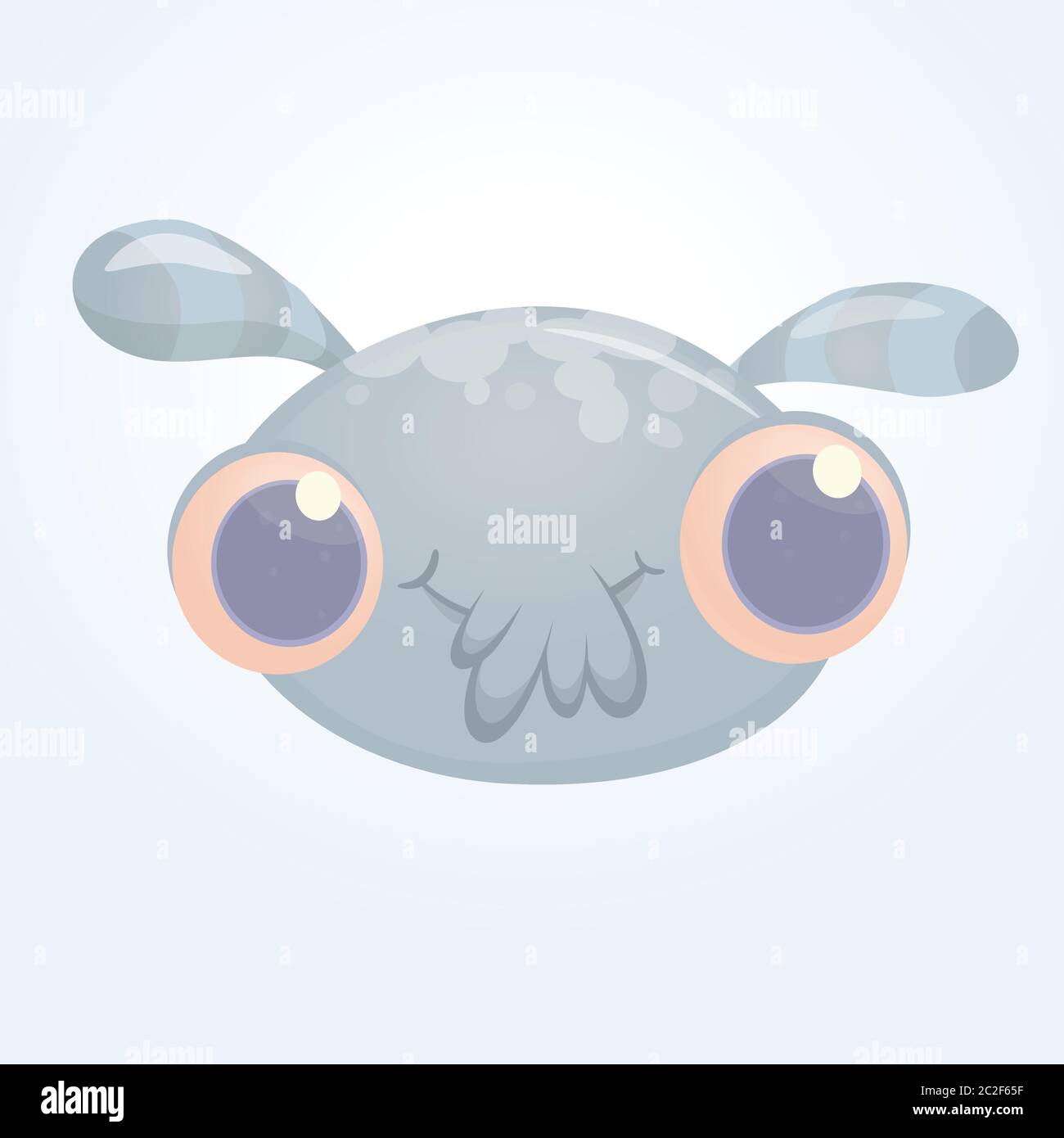 Happy alien cartoon. Vector illustration isolated Stock Vector Image ...