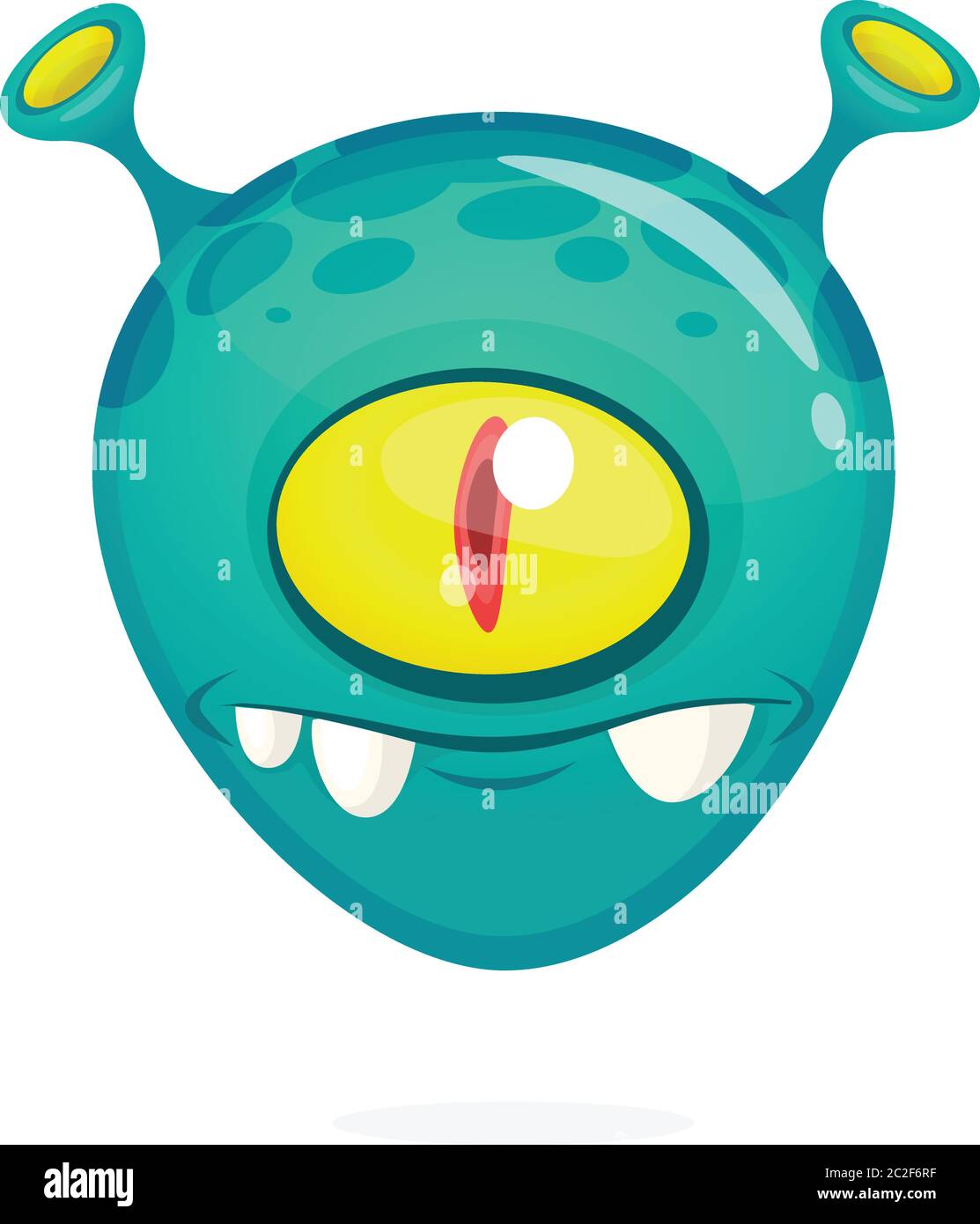 Cute alien head cartoon. Vector illustration isolated Stock Vector ...
