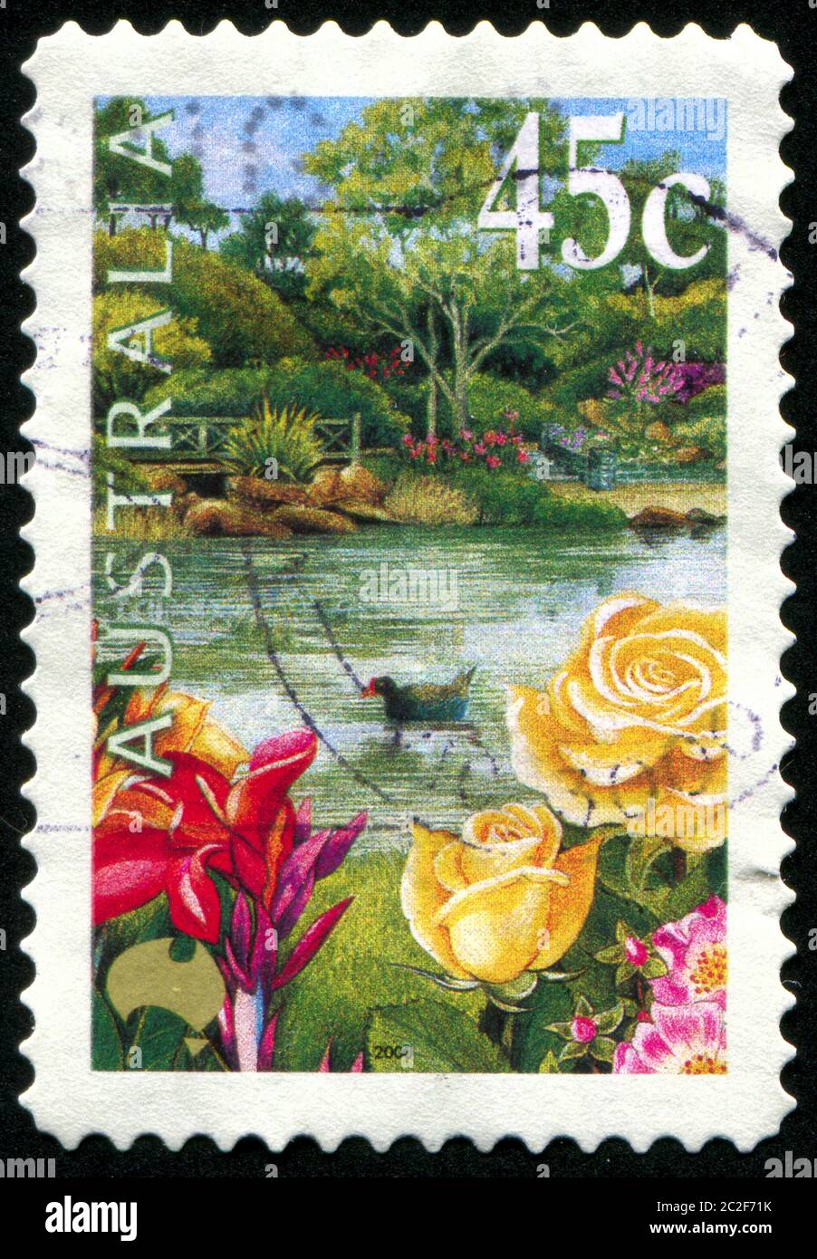 AUSTRALIA - CIRCA 2000: stamp printed by Australia, shows flowers in ...