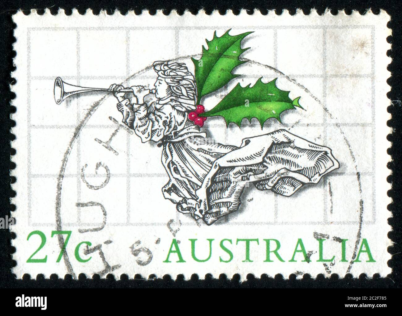 AUSTRALIA - CIRCA 1985: stamp printed by Australia, shows Angel with ...