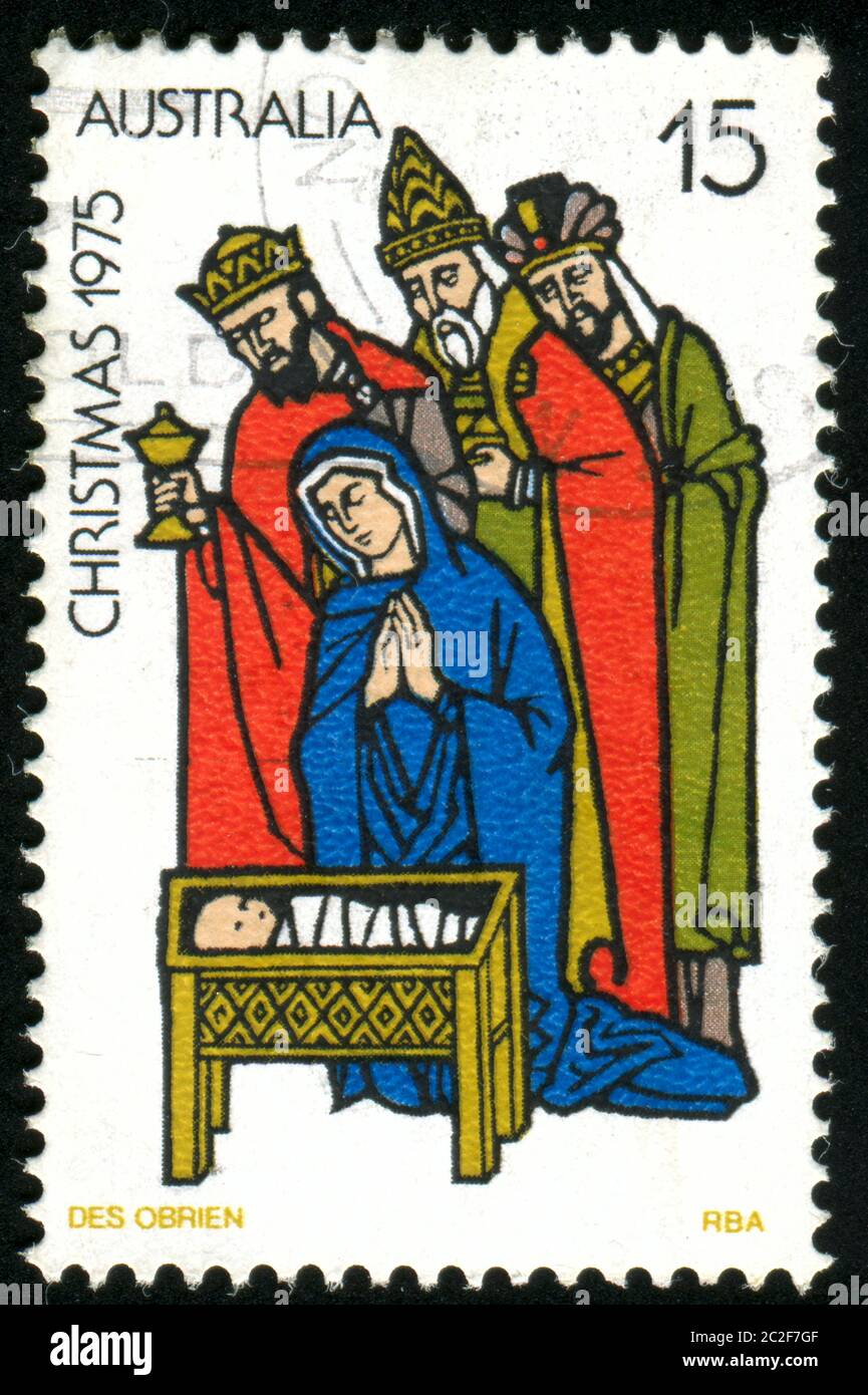 AUSTRALIA - CIRCA 1975: stamp printed by Australia, shows Madonna and ...