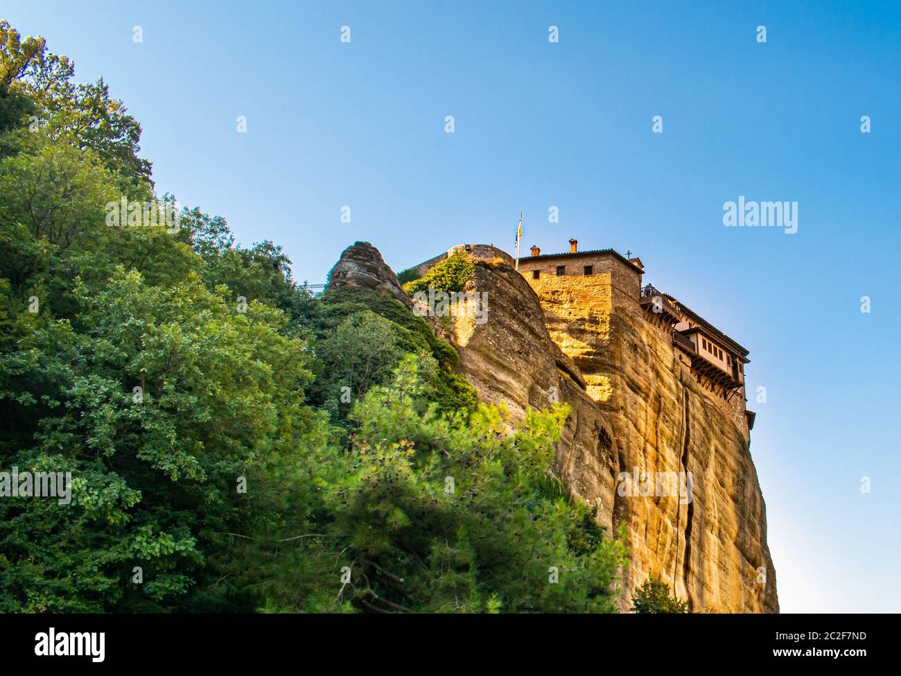 Monastery Meteora Greece. Stunning panoramic landscape. View of ...