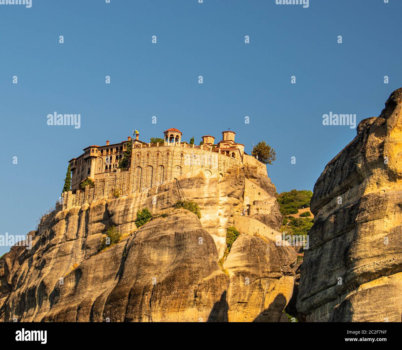 Monastery Meteora Greece. Stunning panoramic landscape. View of ...