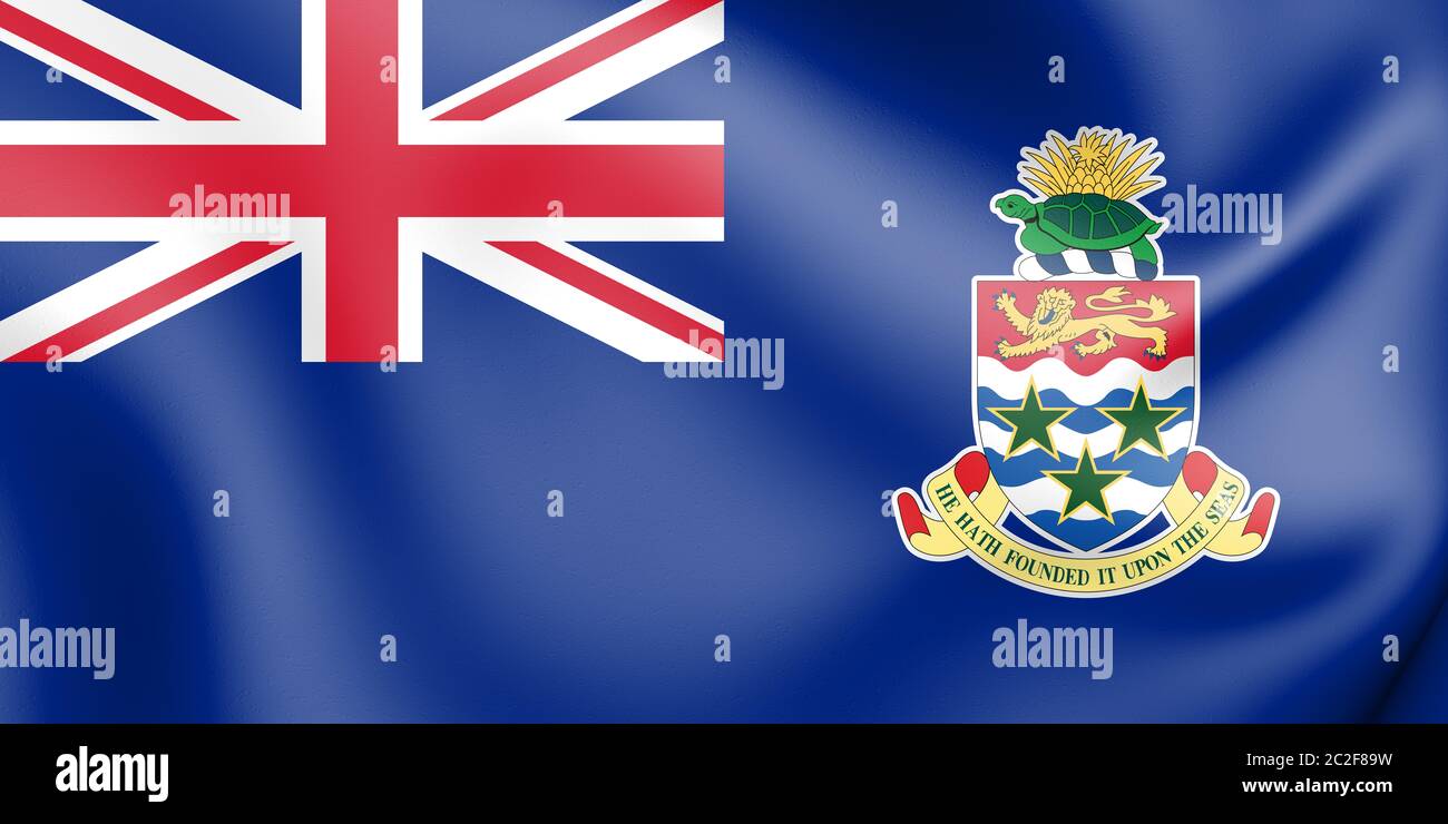 3D Flag of Cayman Islands. 3D Illustration Stock Photo - Alamy