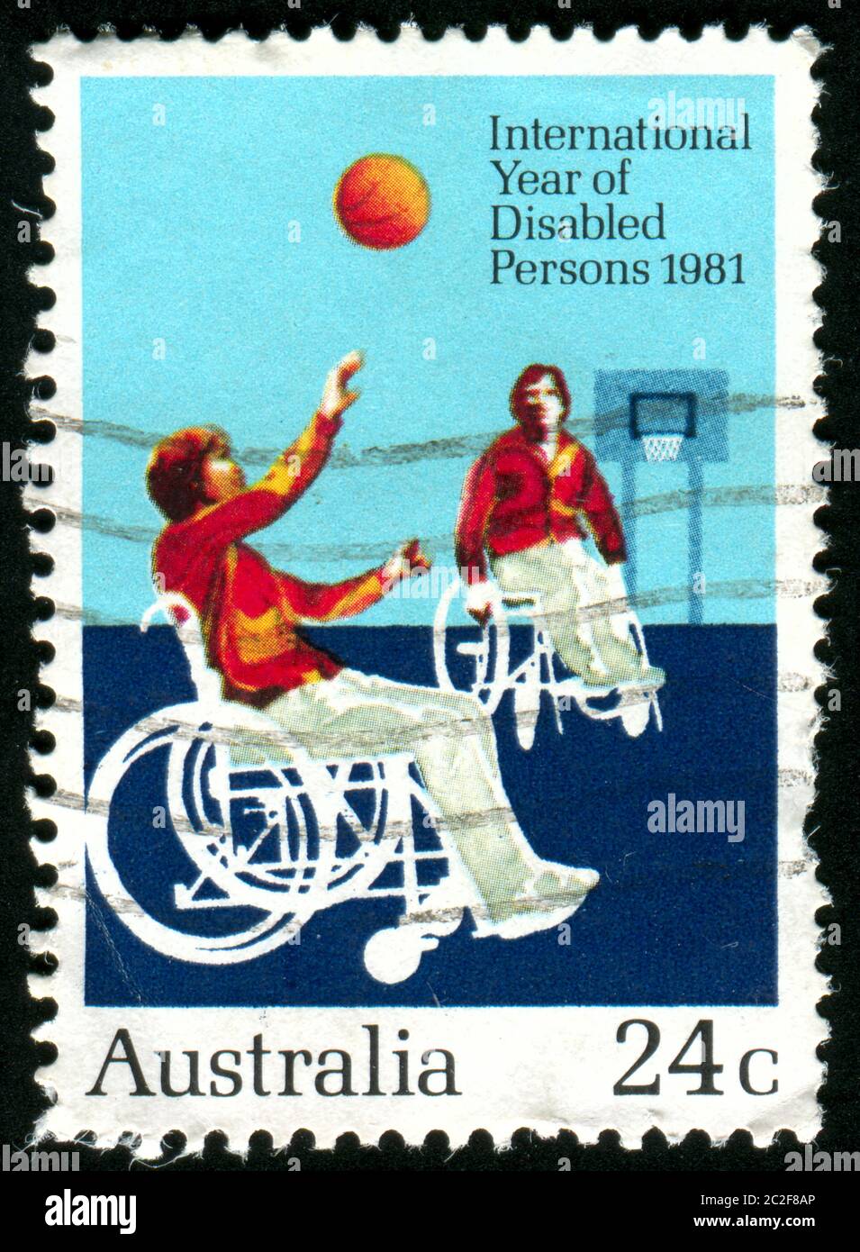 AUSTRALIA - CIRCA 1981: stamp printed by Australia, shows Disabilities ...