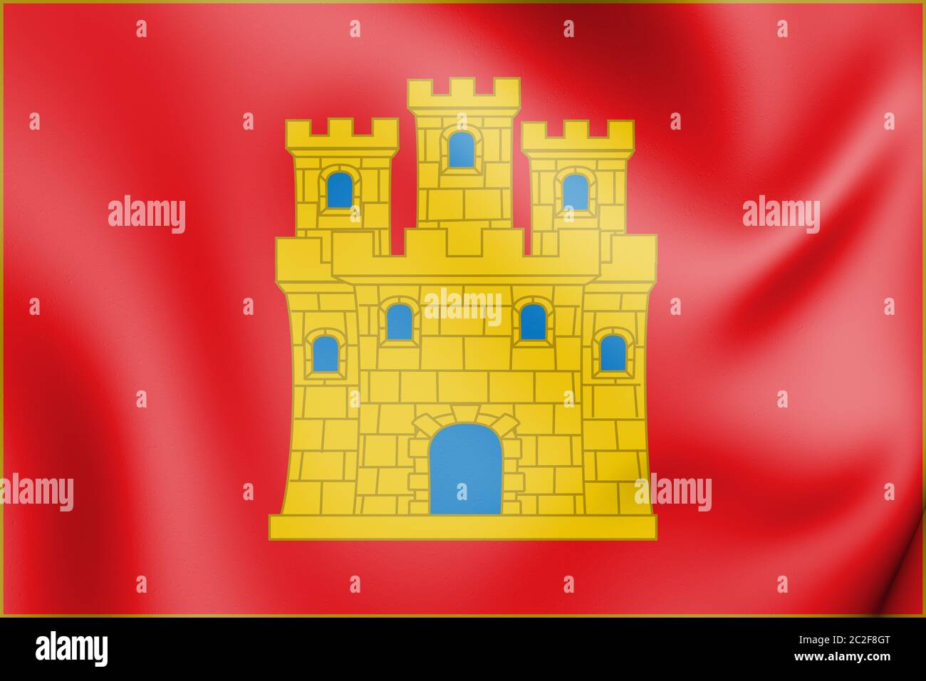 3D Flag of Castile. 3D Illustration Stock Photo - Alamy