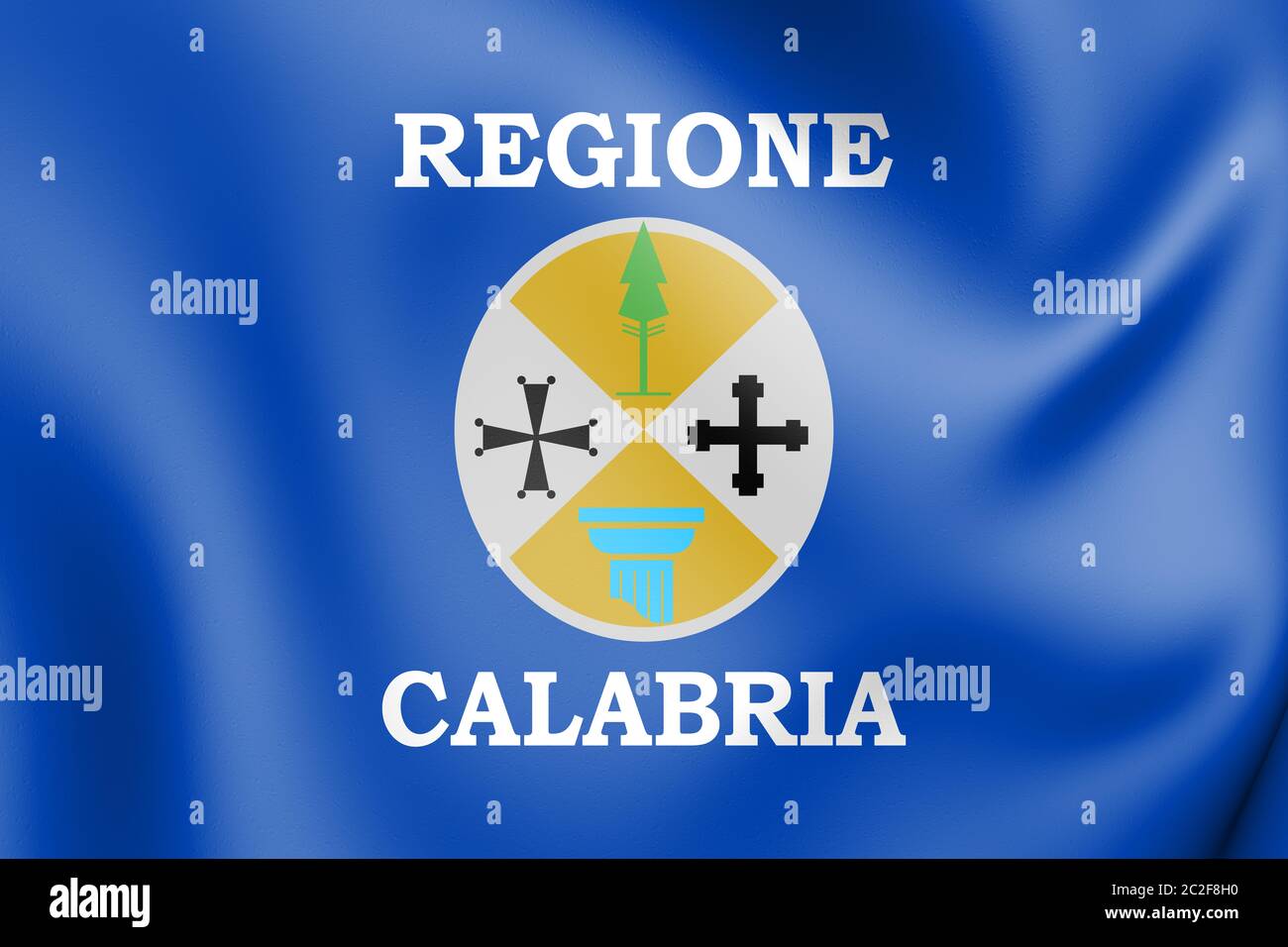 3D Flag of Calabria, Italy. 3D Illustration Stock Photo - Alamy