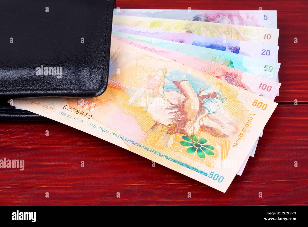 Maldivian Rufiyaa in the black wallet Stock Photo - Alamy