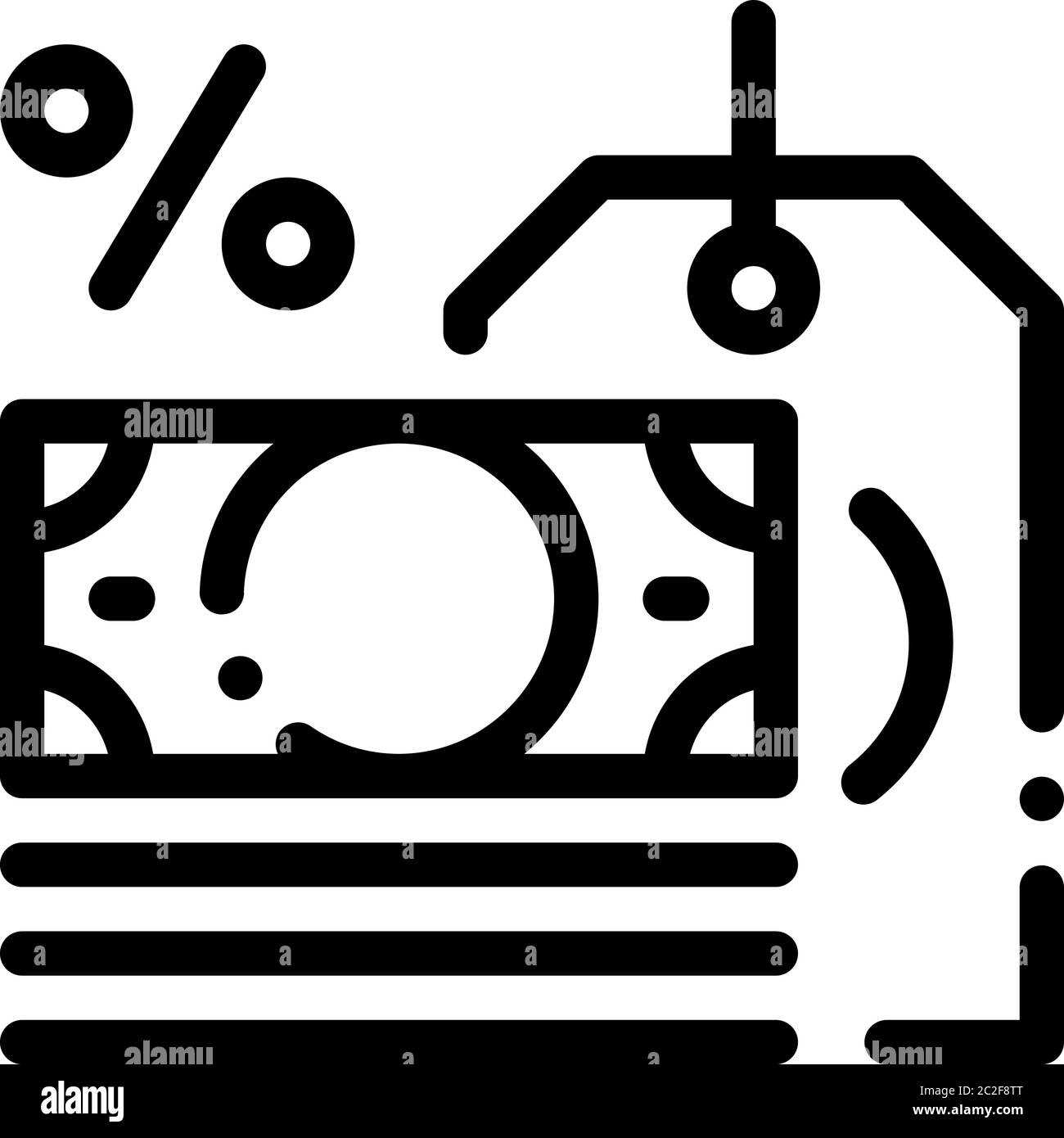 interest is money icon vector outline illustration Stock Vector Image ...