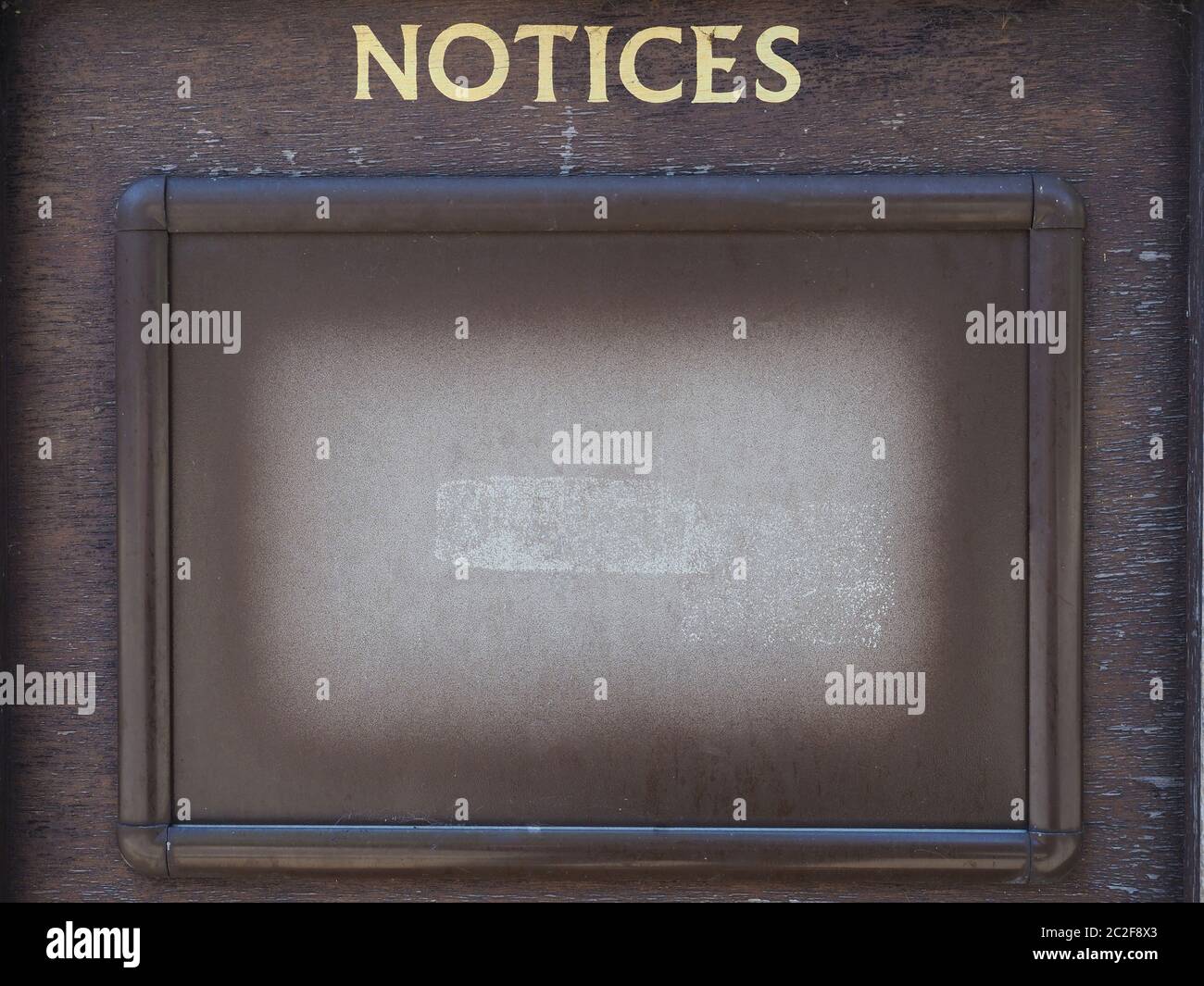blank notices board with copy space for message Stock Photo - Alamy