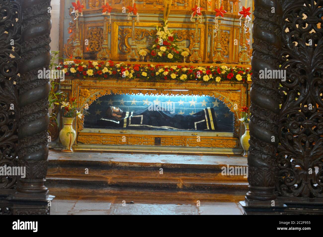 Basilica of Bom Jesus / body of St. Francis Xavier is preserved Stock ...