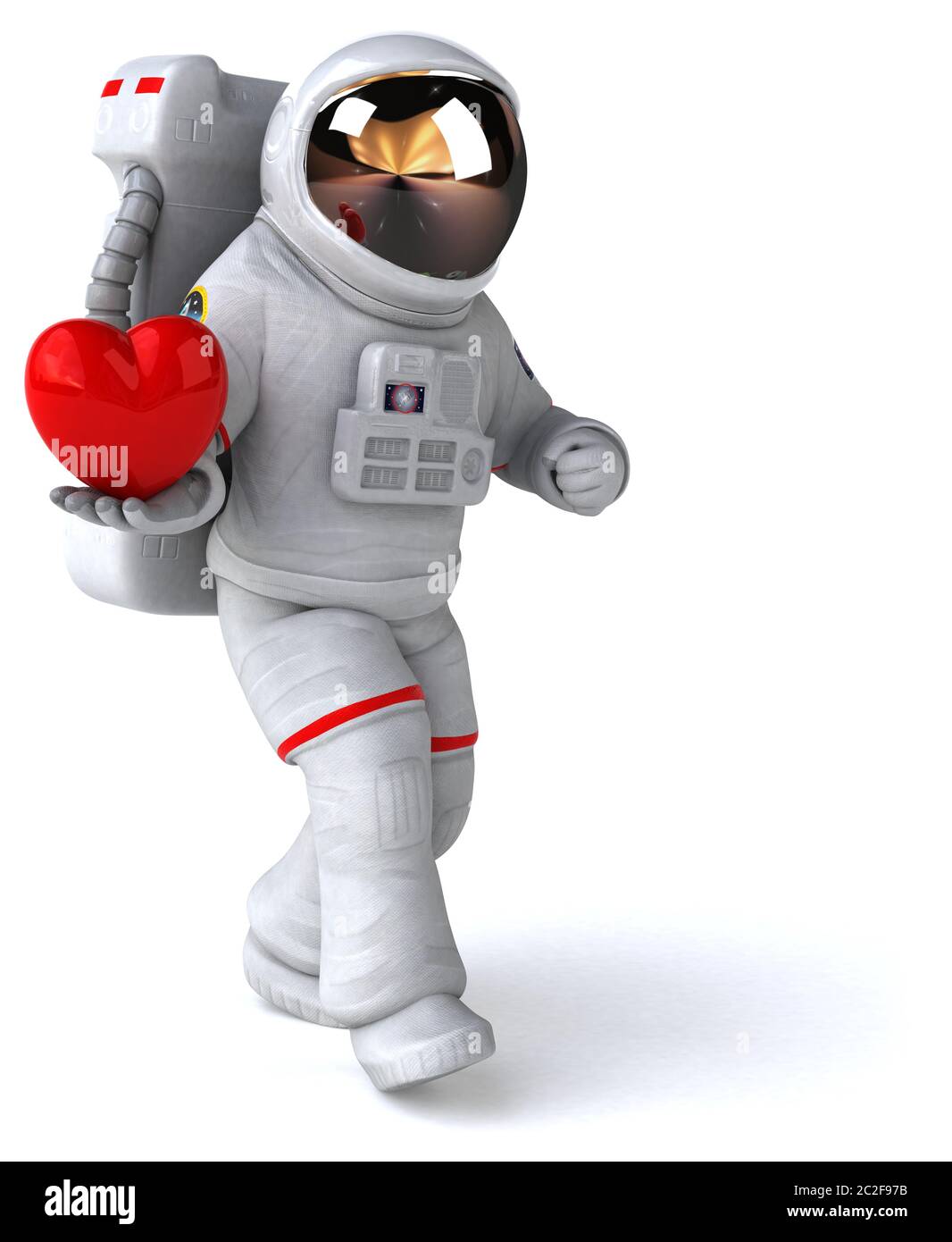 Fun astronaut - 3D Illustration Stock Photo - Alamy