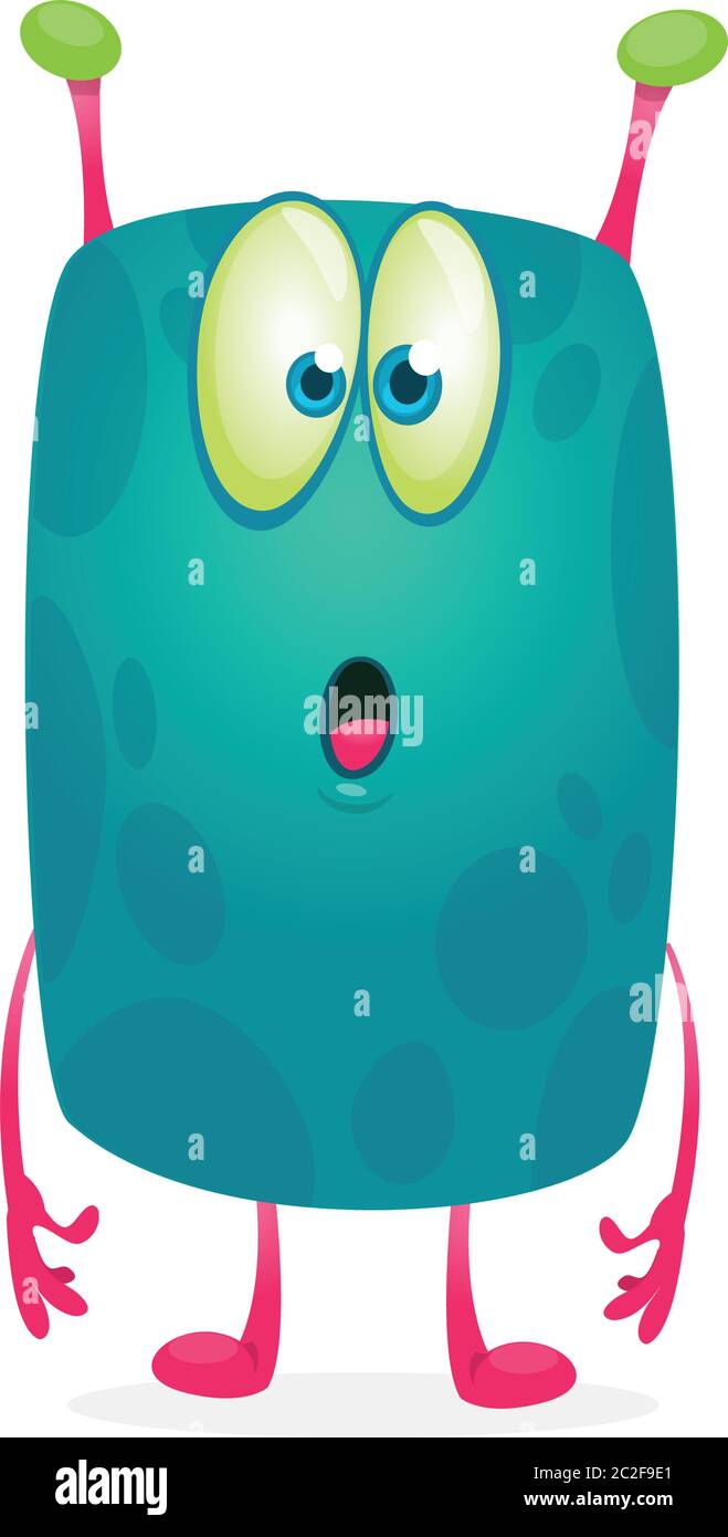 Cartoon surprised alien illustration Stock Vector Image & Art - Alamy