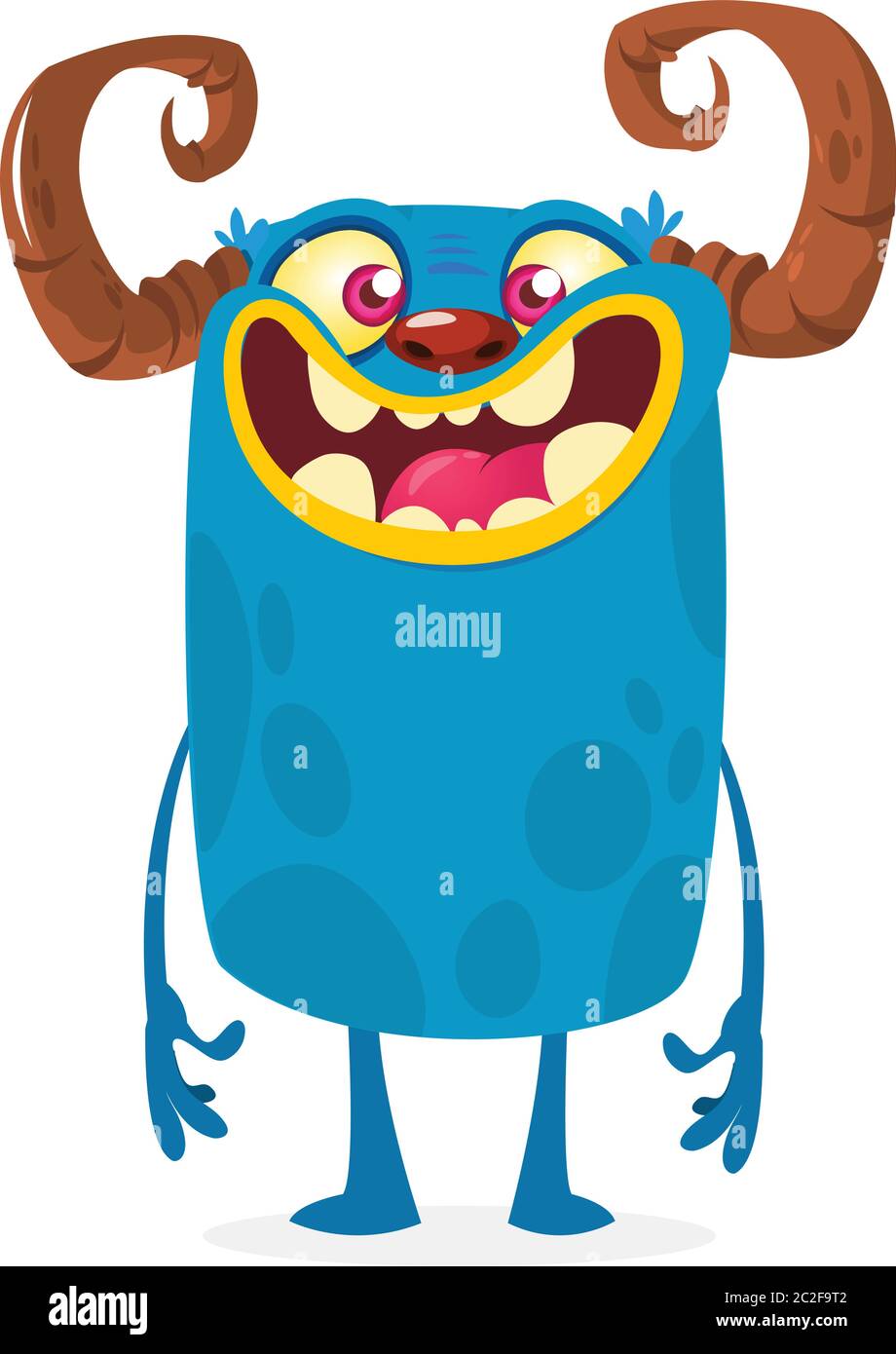 Amazing smiling monster cartoon. Vector illustration Stock Vector Image ...