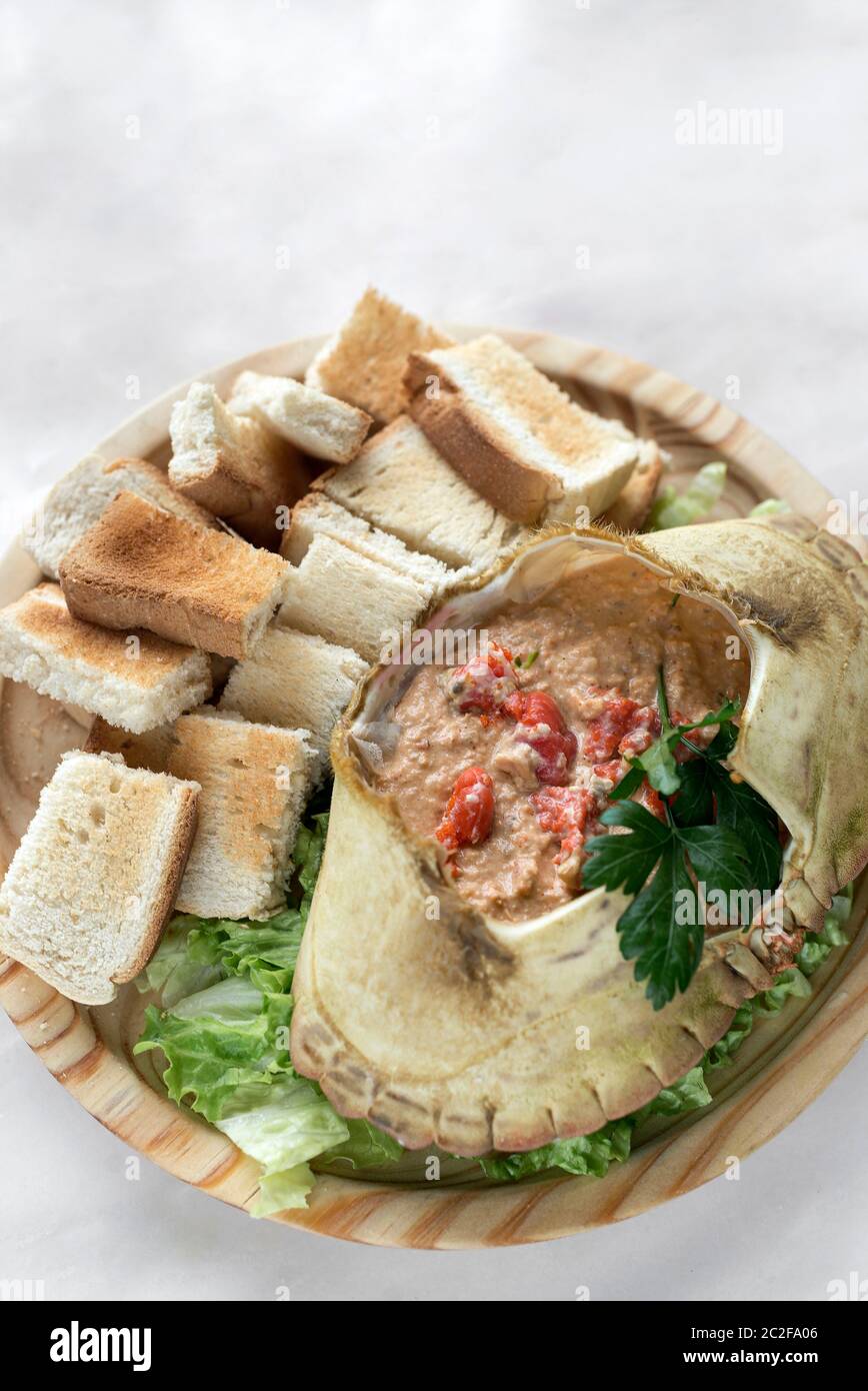 portuguese crab meat mayonnaise mousse seafood traditional tapas in ...