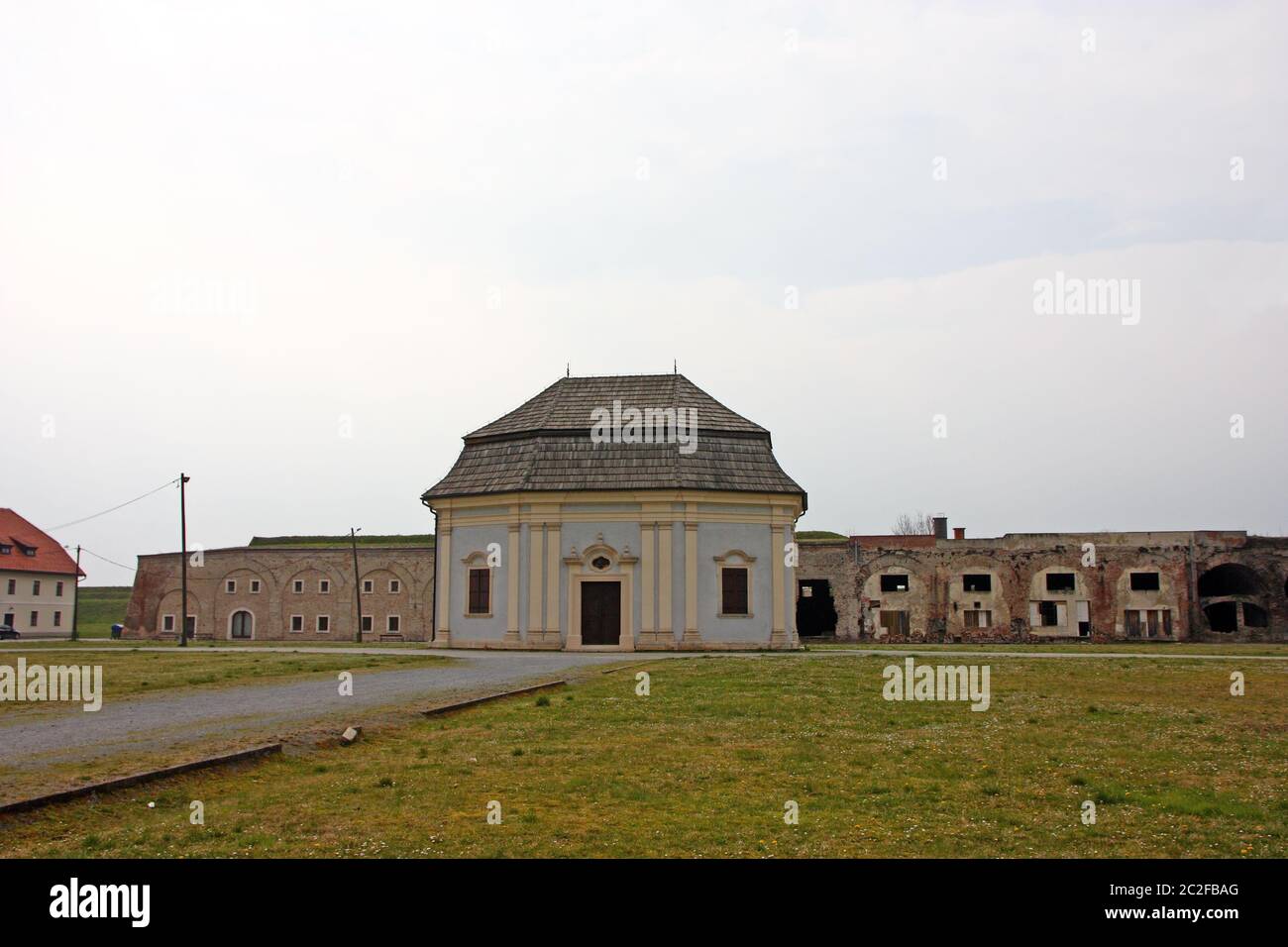 Baroque Fortress church of St. Ann, part of the Fortress of Brod, a ...