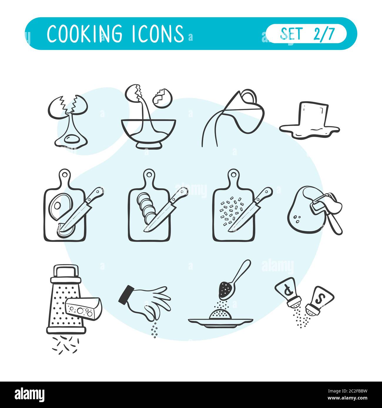 Cooking instructions icon set. Very useful to explain cooking recipes ...