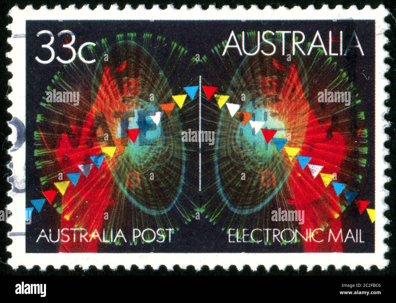 AUSTRALIA - CIRCA 1985: stamp printed by Australia, shows abstraction ...