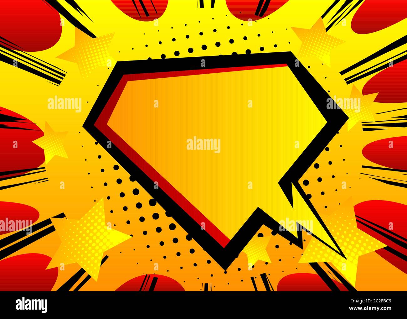 Colored Comic Speech Bubble