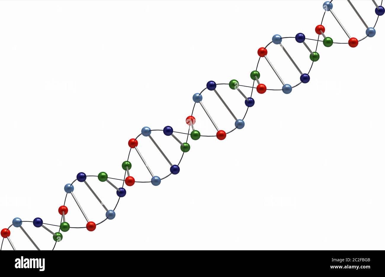 Render of DNA isolated on white background Stock Photo - Alamy