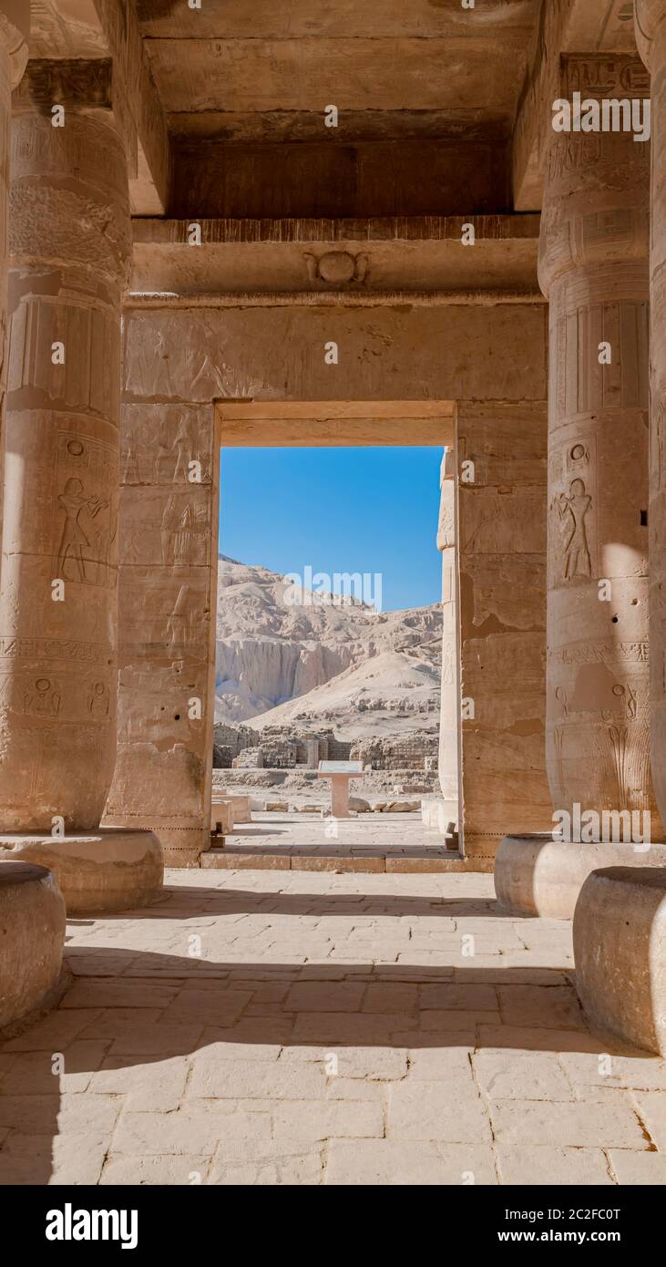 The Ramesseum is the memorial temple or mortuary temple of Pharaoh ...