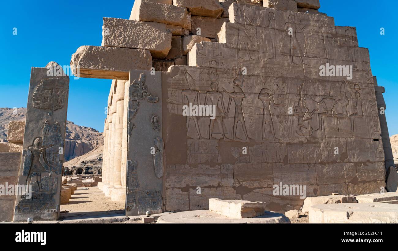 The Ramesseum is the memorial temple or mortuary temple of Pharaoh ...