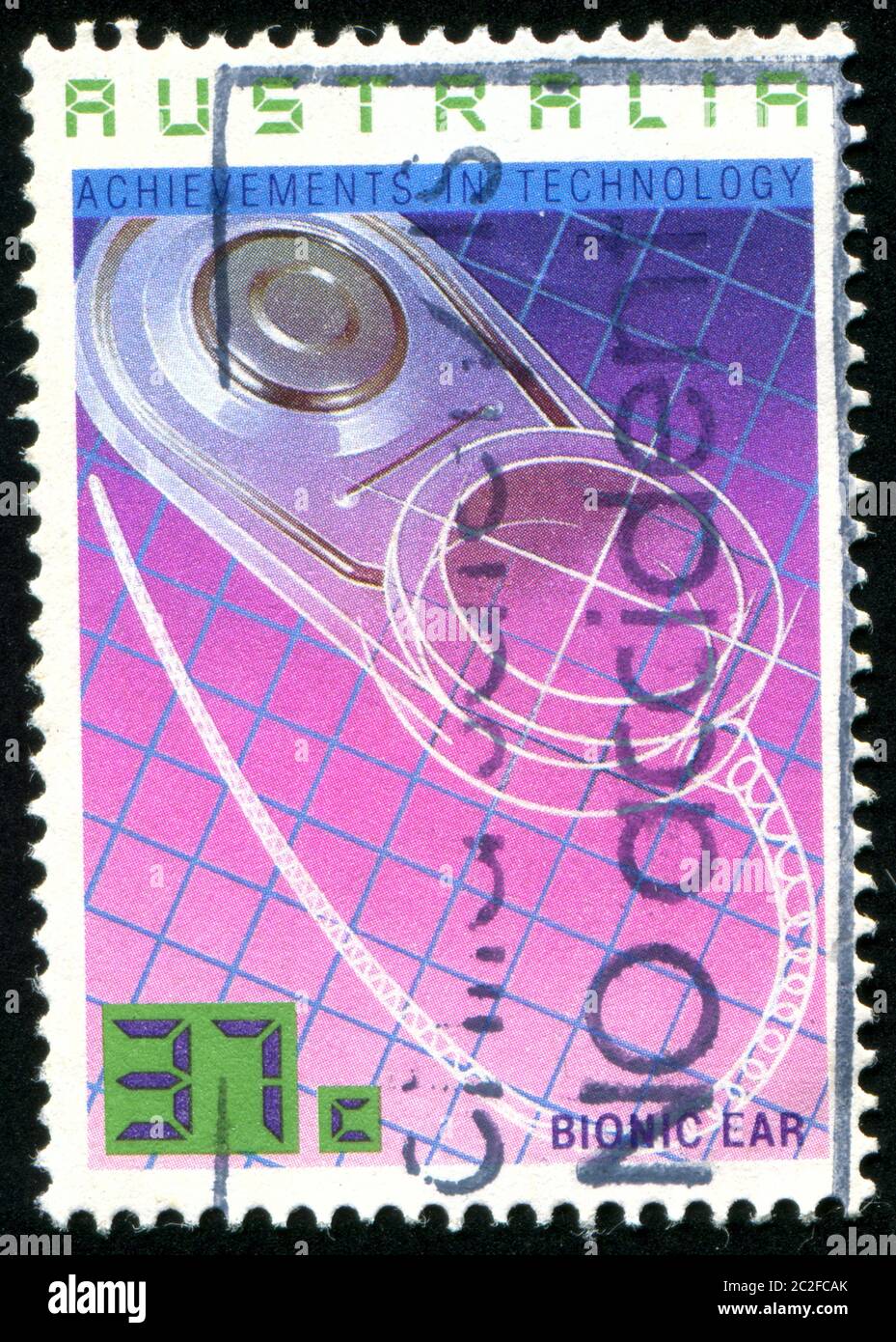 AUSTRALIA - CIRCA 1987: stamp printed by Australia, shows Bionic ear ...