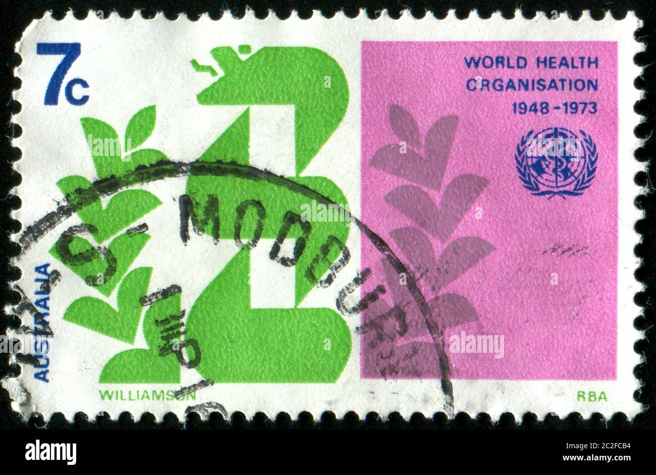 AUSTRALIA - CIRCA 1973: stamp printed by Australia, shows Stylized ...