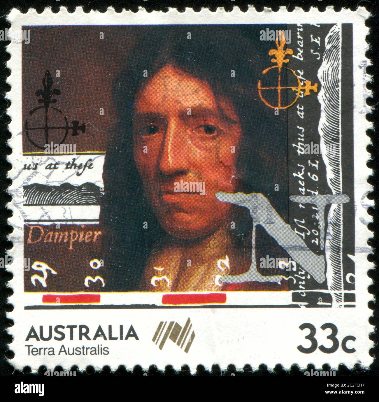AUSTRALIA - CIRCA 1985: stamp printed by Australia, shows William ...