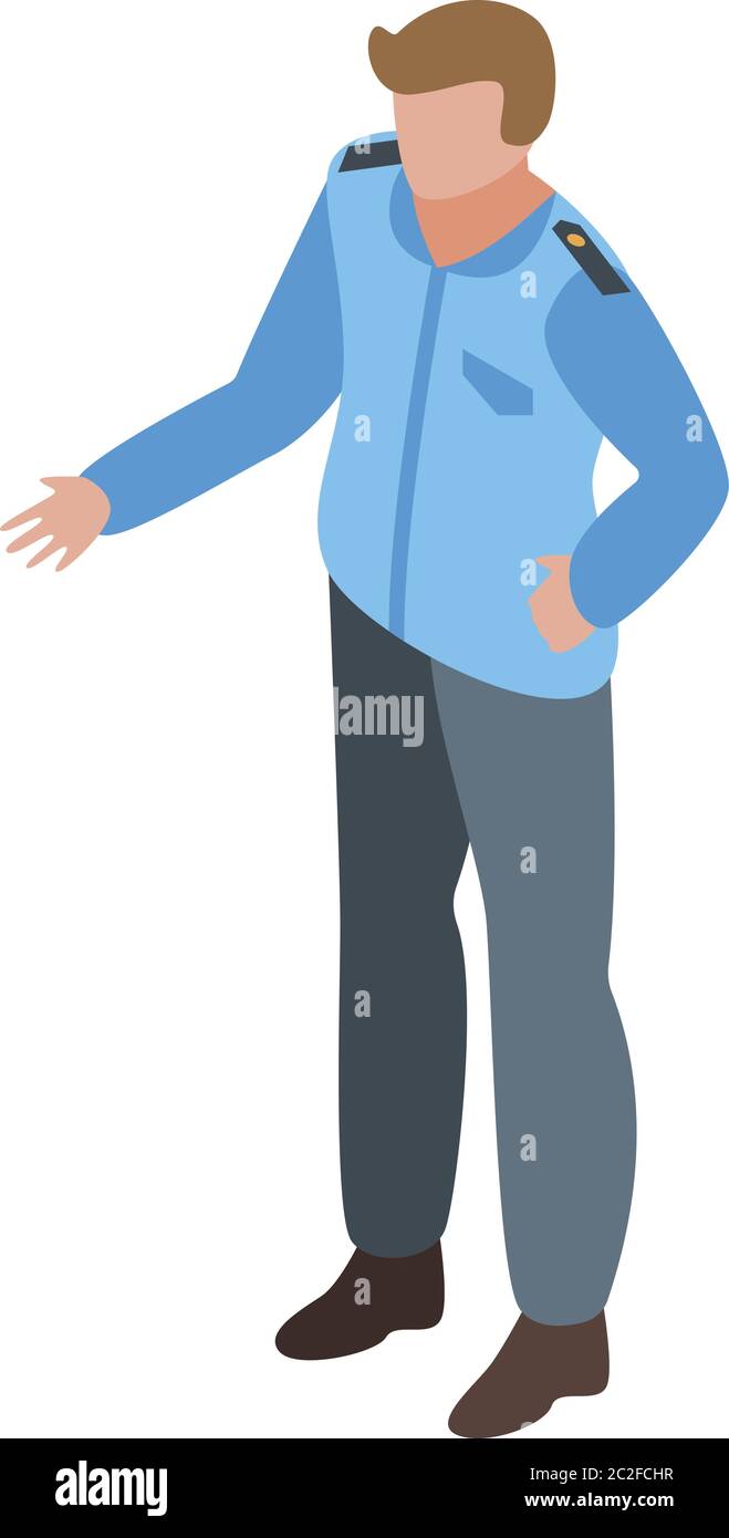Safety guard man icon, isometric style Stock Vector Image & Art - Alamy
