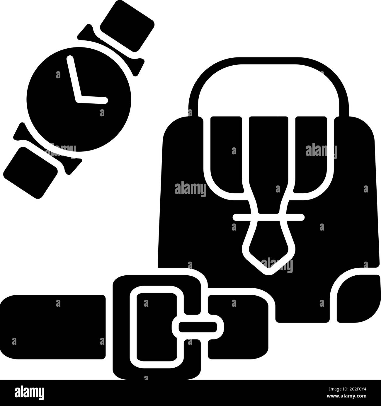 Leather accessories black glyph icon Stock Vector Image & Art - Alamy