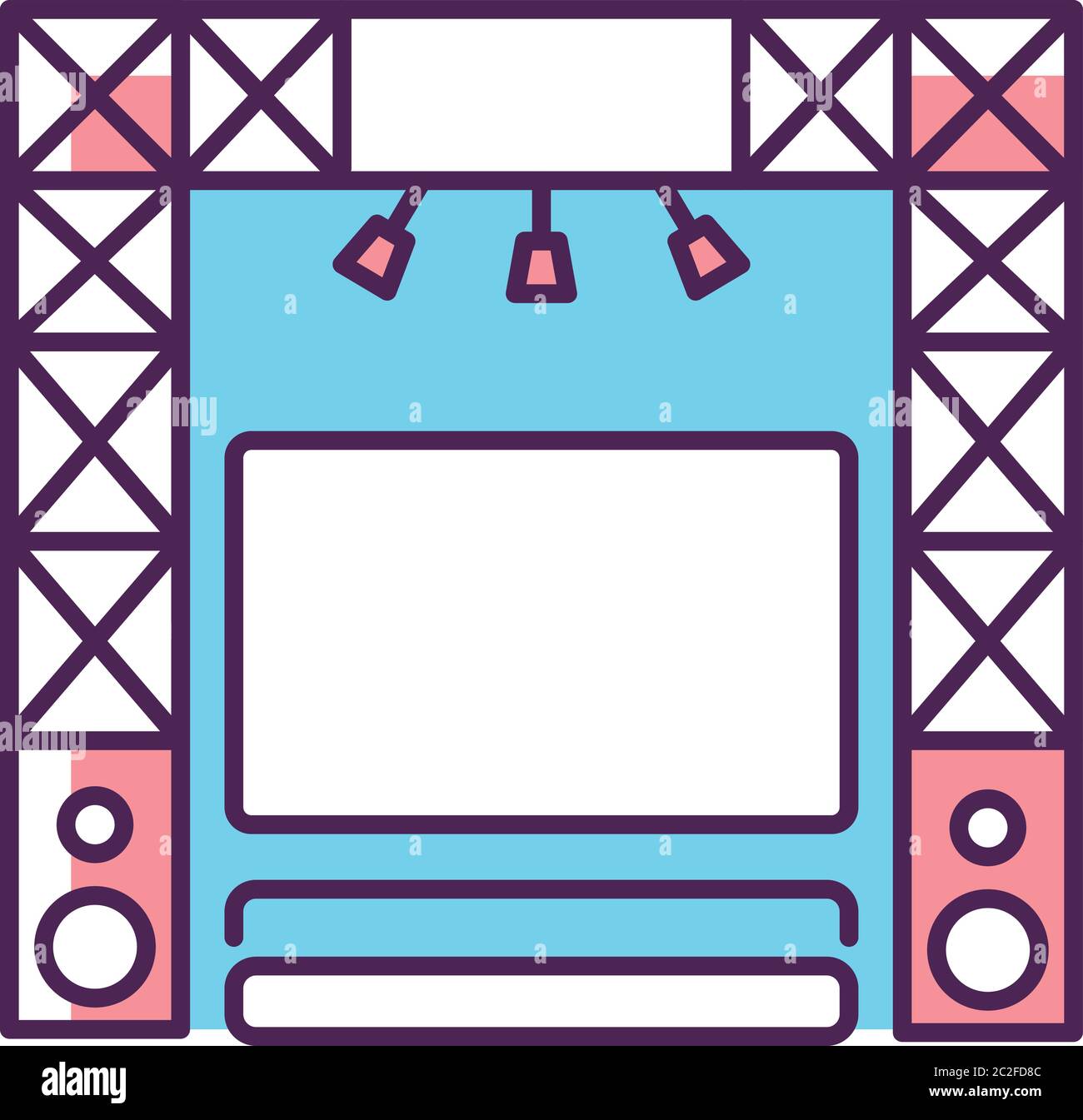 Entertainment center RGB color icon Stock Vector Image & Art - Alamy