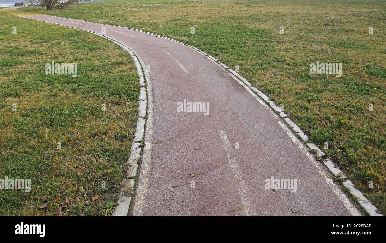 Bike left in park hi-res stock photography and images - Alamy