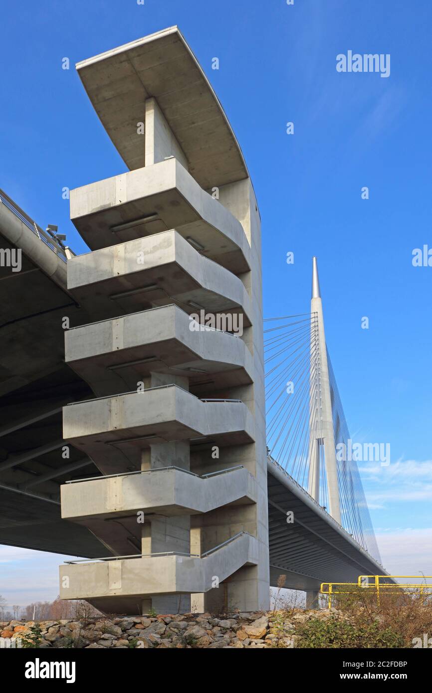 External Concrete Stairs at New Bridge Stock Photo - Alamy