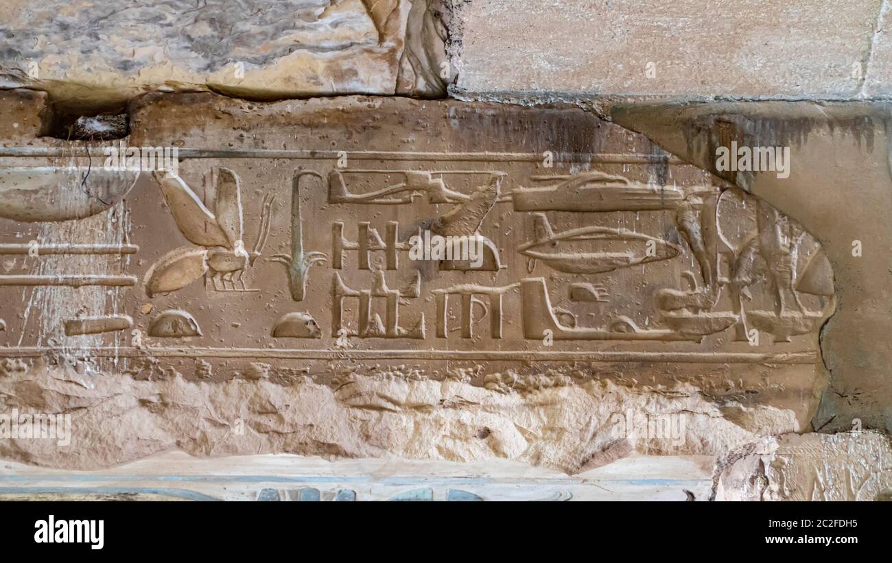 Mysterious symbols on the ceiling beam in the temple of Seti I in ...