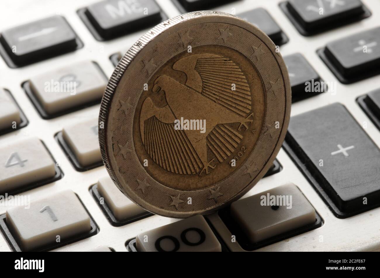 German Euro on electronic calculator Stock Photo - Alamy