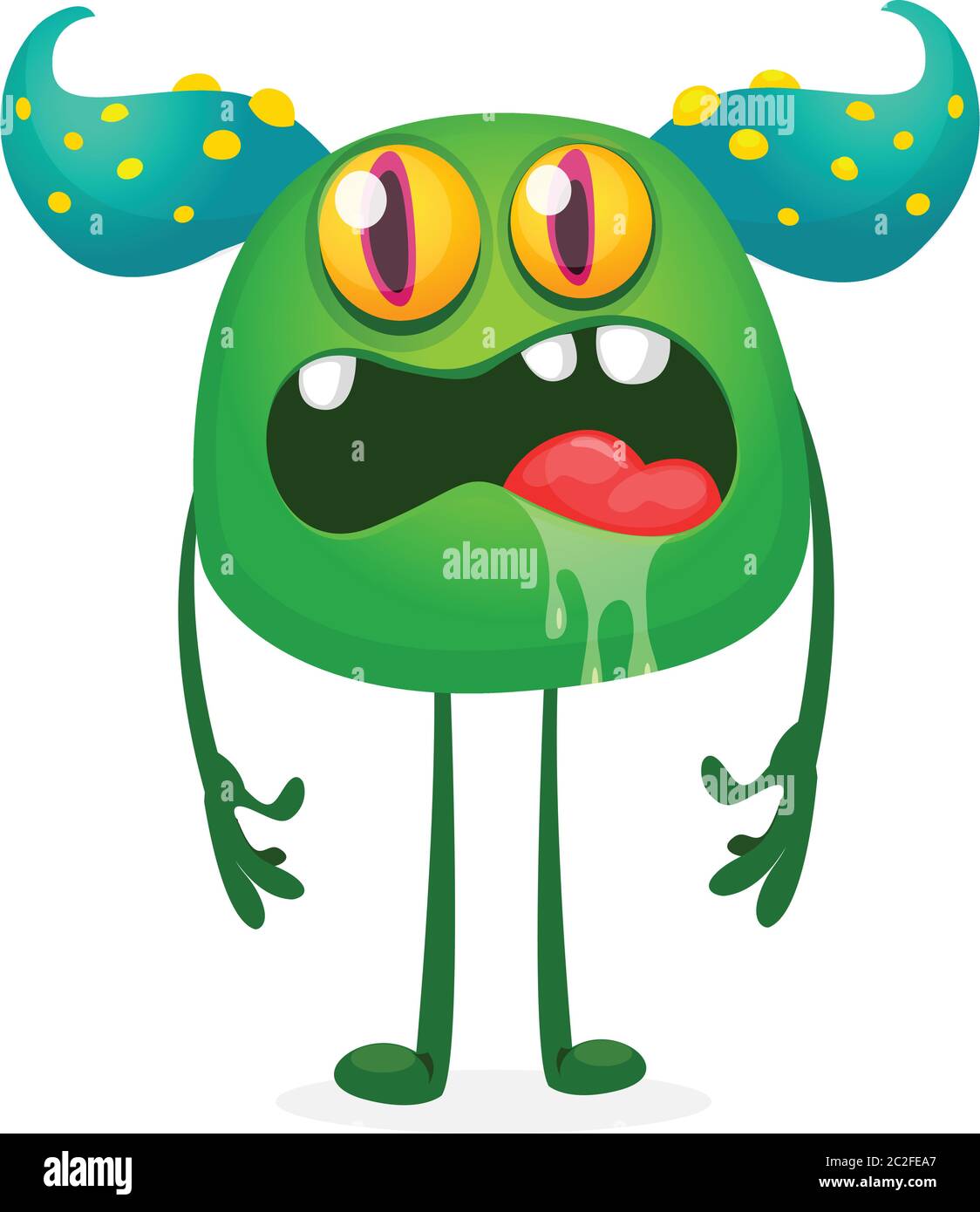 Angry cartoon troll character. Vector illustration isolated Stock ...