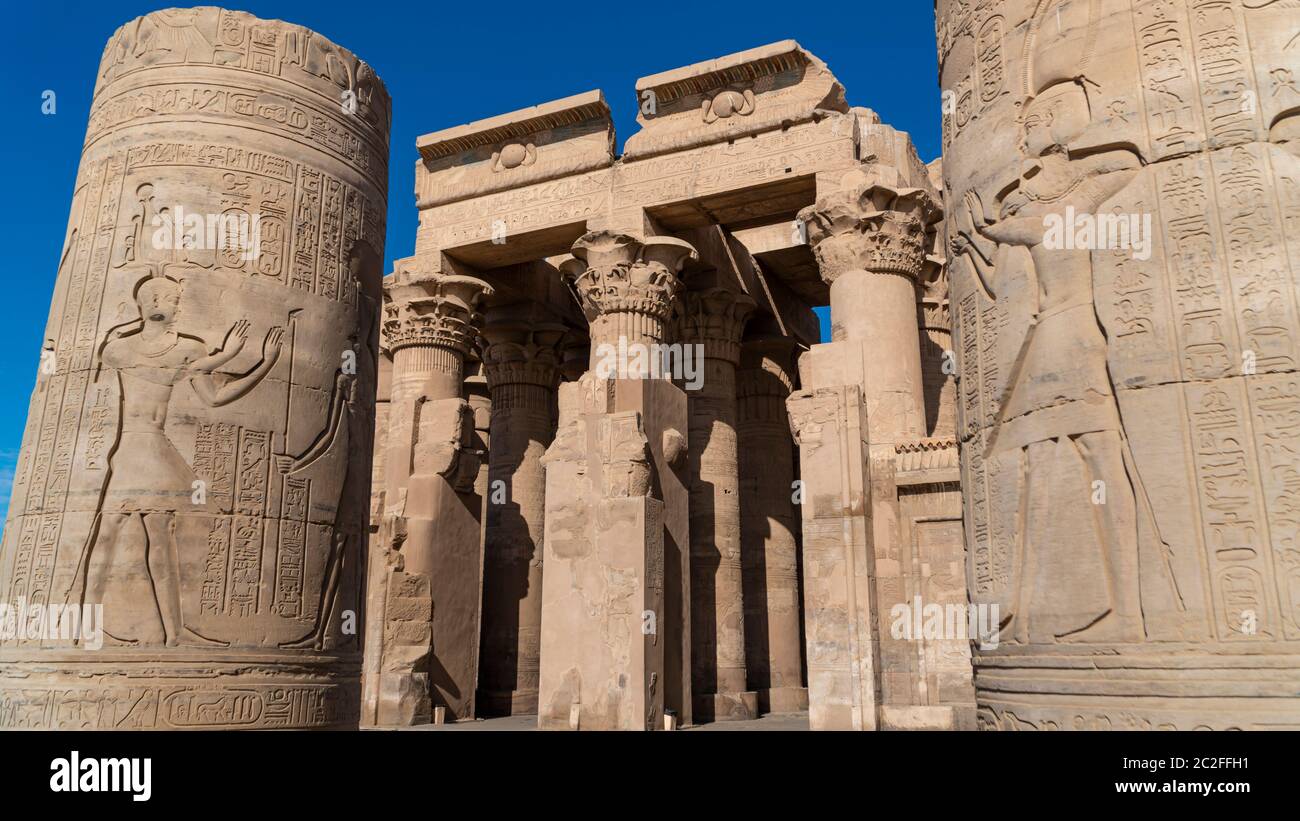 Temple of Kom Ombo. Kom Ombo is an agricultural town in Egypt famous ...