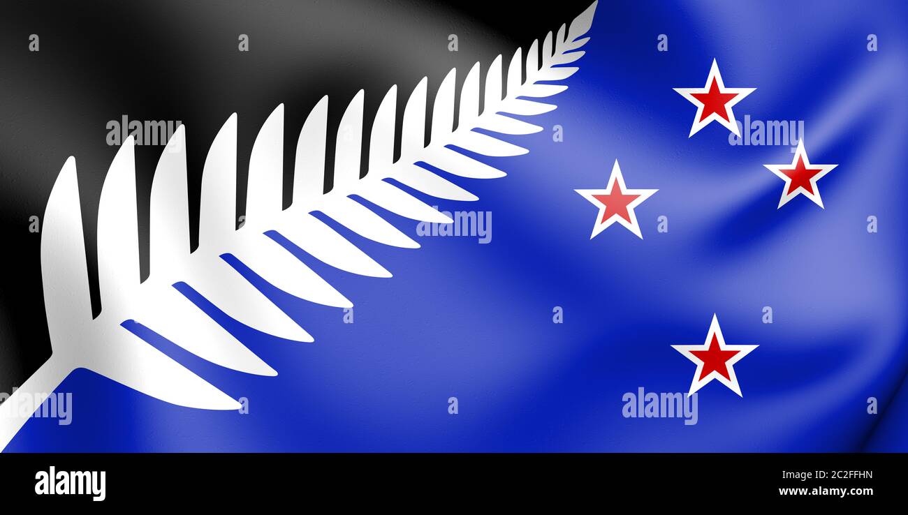 Silver fern flag hi-res stock photography and images - Alamy