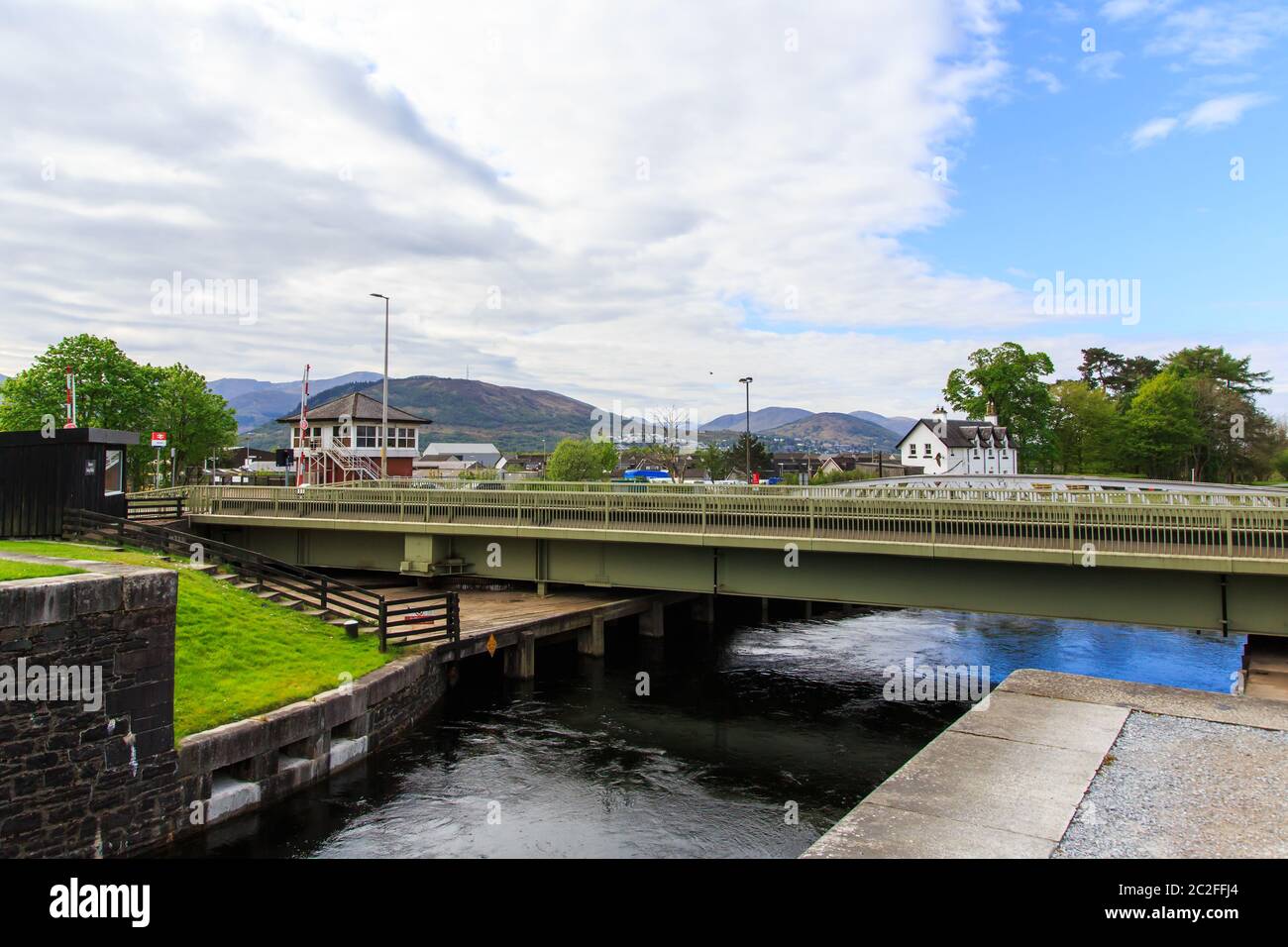 Bridge over the Caledonian Canal Fort William the Scottish Highlands ...