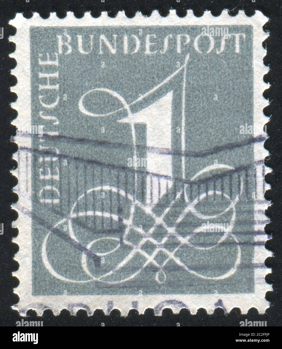 GERMANY - CIRCA 1955: stamp printed by Germany, shows Numeral, circa ...
