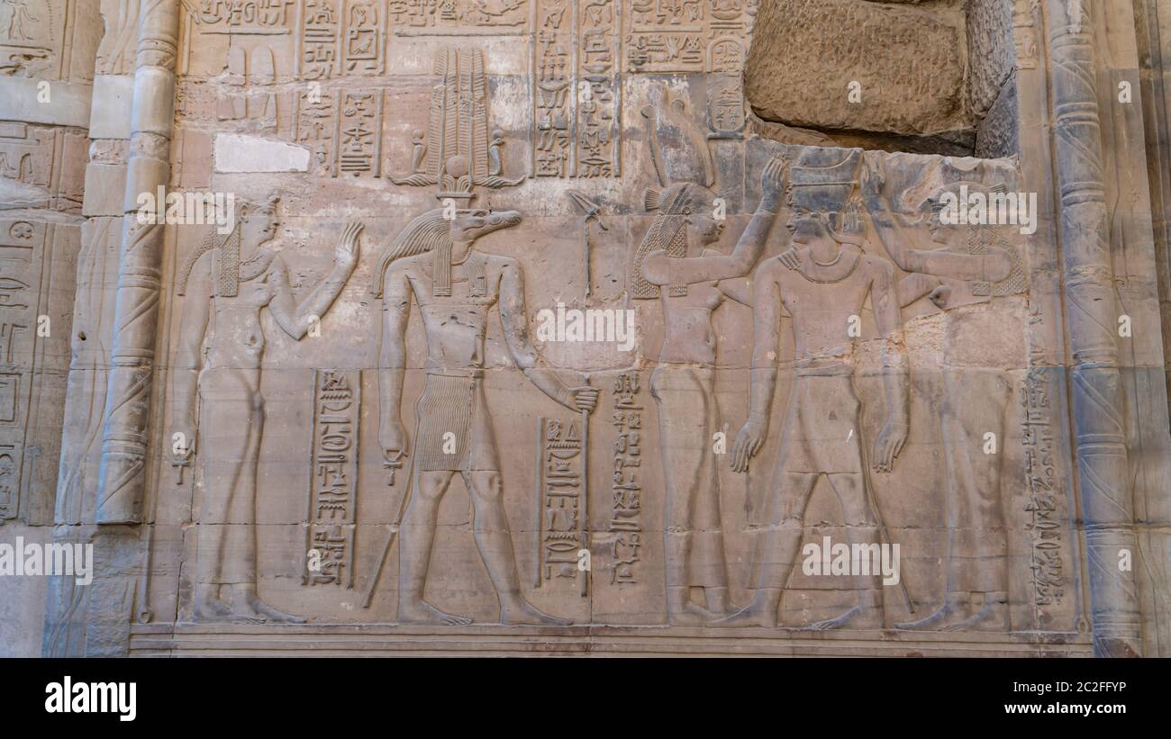 Temple of Kom Ombo. Kom Ombo is an agricultural town in Egypt famous ...