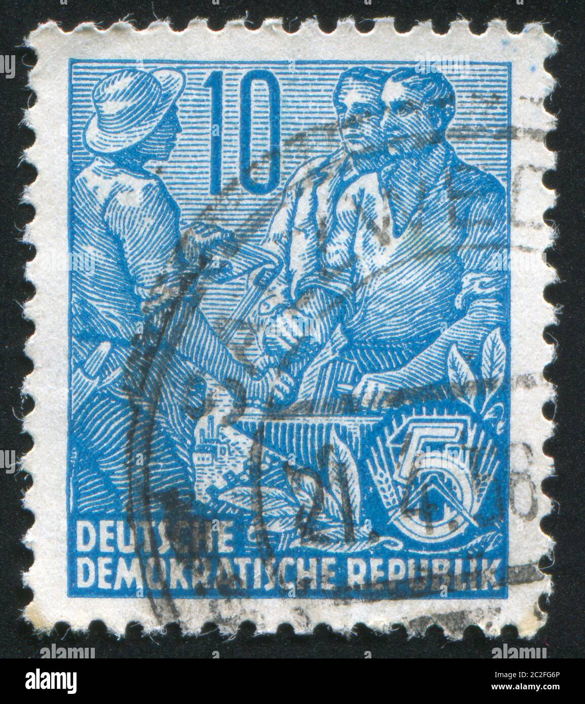 GERMANY - CIRCA 1953: stamp printed by Germany, shows Agricultural ...