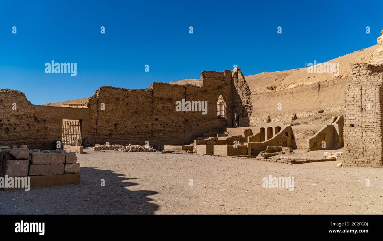 Luxor, Egypt: Deir el-Medina, is an ancient Egyptian village which was ...