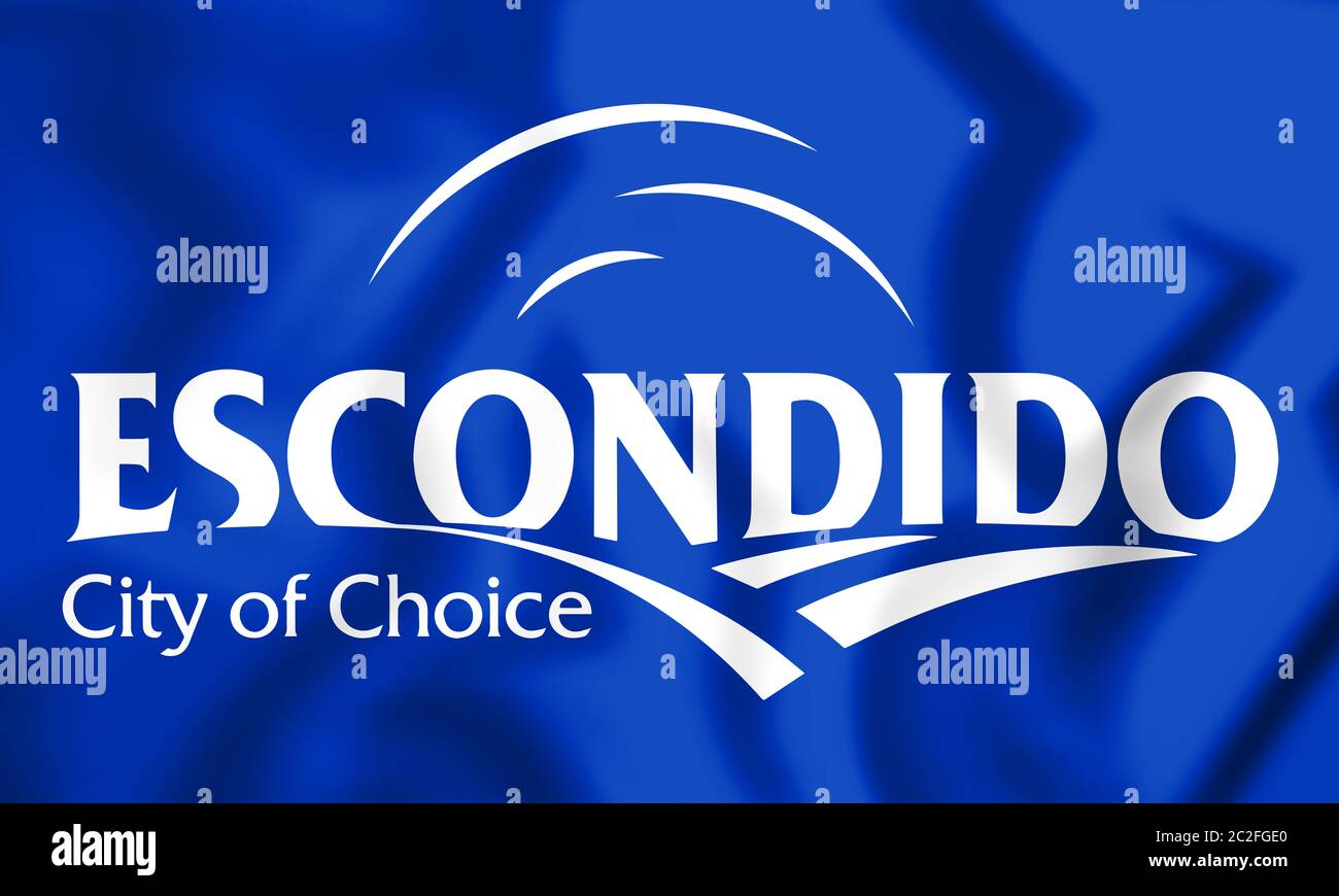 3D Flag of Escondido, USA. 3D Illustration Stock Photo - Alamy