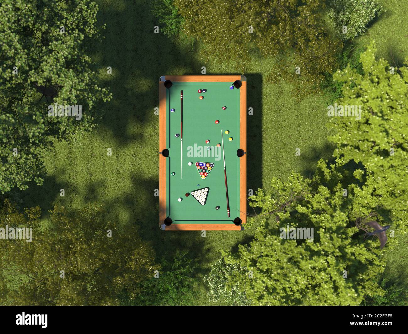 Aerial view pool table hi-res stock photography and images - Alamy