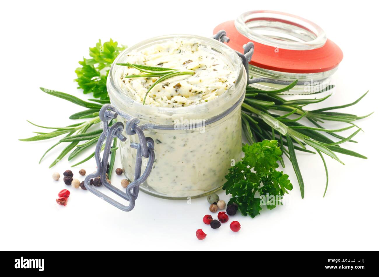 Herbs in a jar Cut Out Stock Images & Pictures - Alamy
