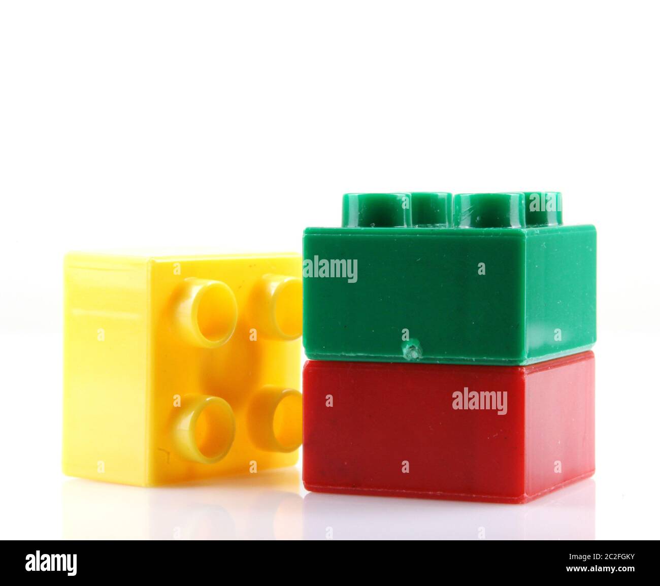 Building Blocks Isolated On White Stock Photo - Alamy